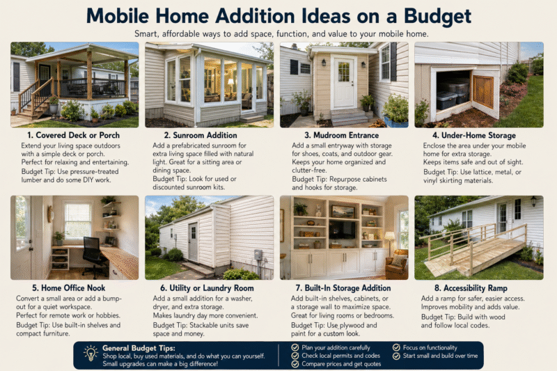Mobile Home Addition Ideas on a Budget (2026): 8 Best Options - DIY $ Sense